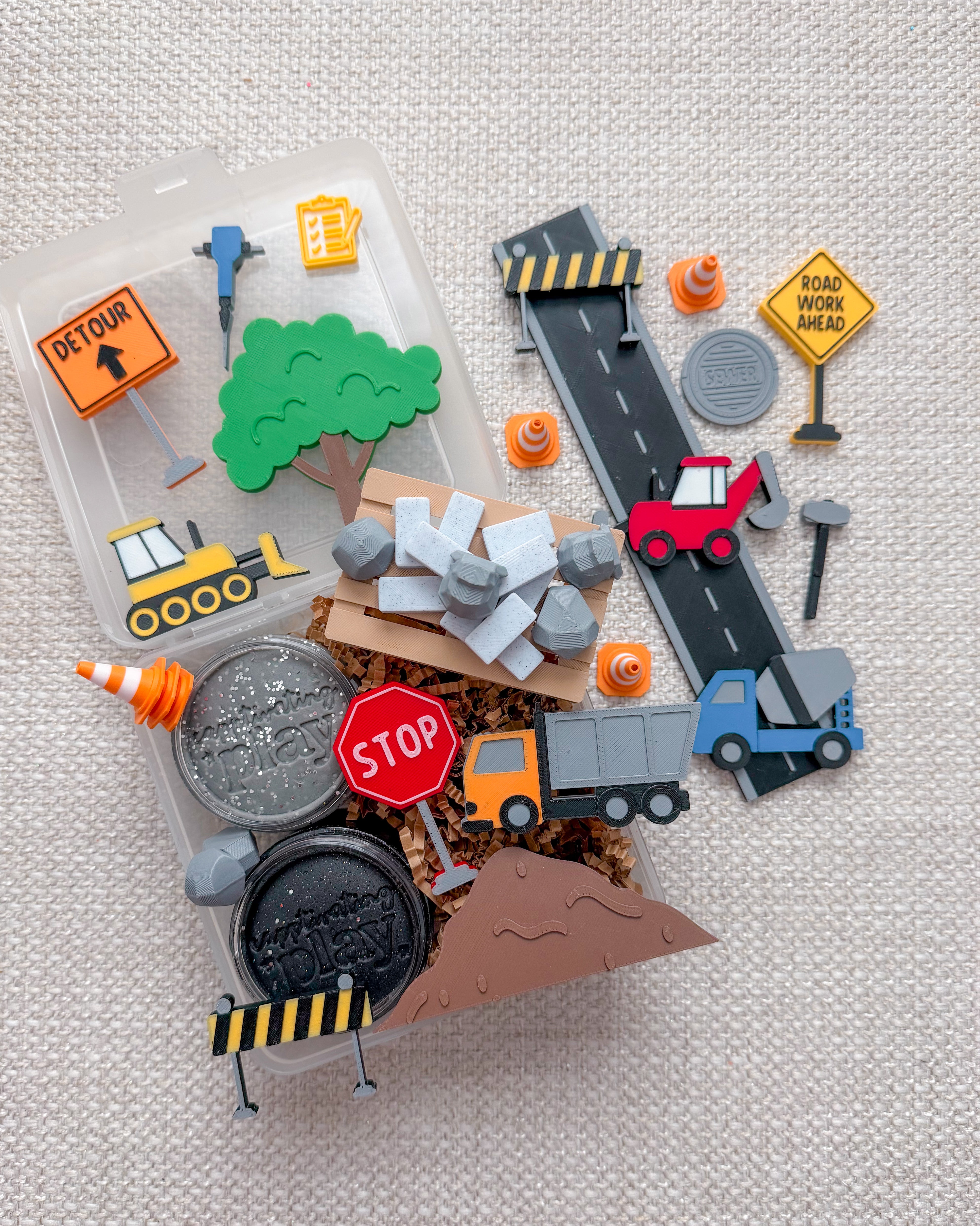 Construction Mini Kit | Building Site Playdough Pretend Play Set ...